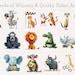 Quirky Lion PNG Clipart Bundle Whimsical Lion Sublimation Clip Art ...