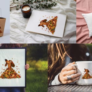 Quirky Dachshund Clipart Dash PNG Whimsical Puppy Sublimation Clip Art ...