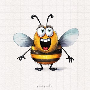 7 Silly Honeybee PNG Honeybee Clipart Whimsical Insects 3d Bee ...