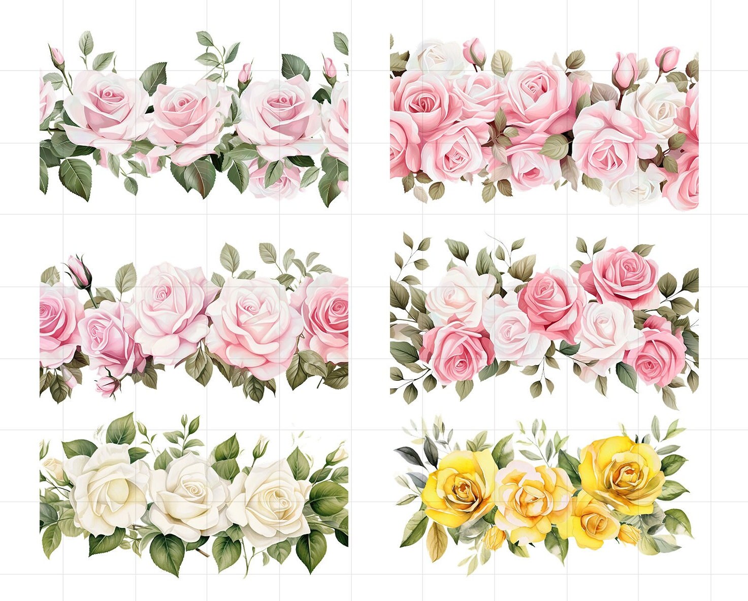 Rose Border PNG Clipart Floral Frame Flower Borders Clip Art Colorful ...