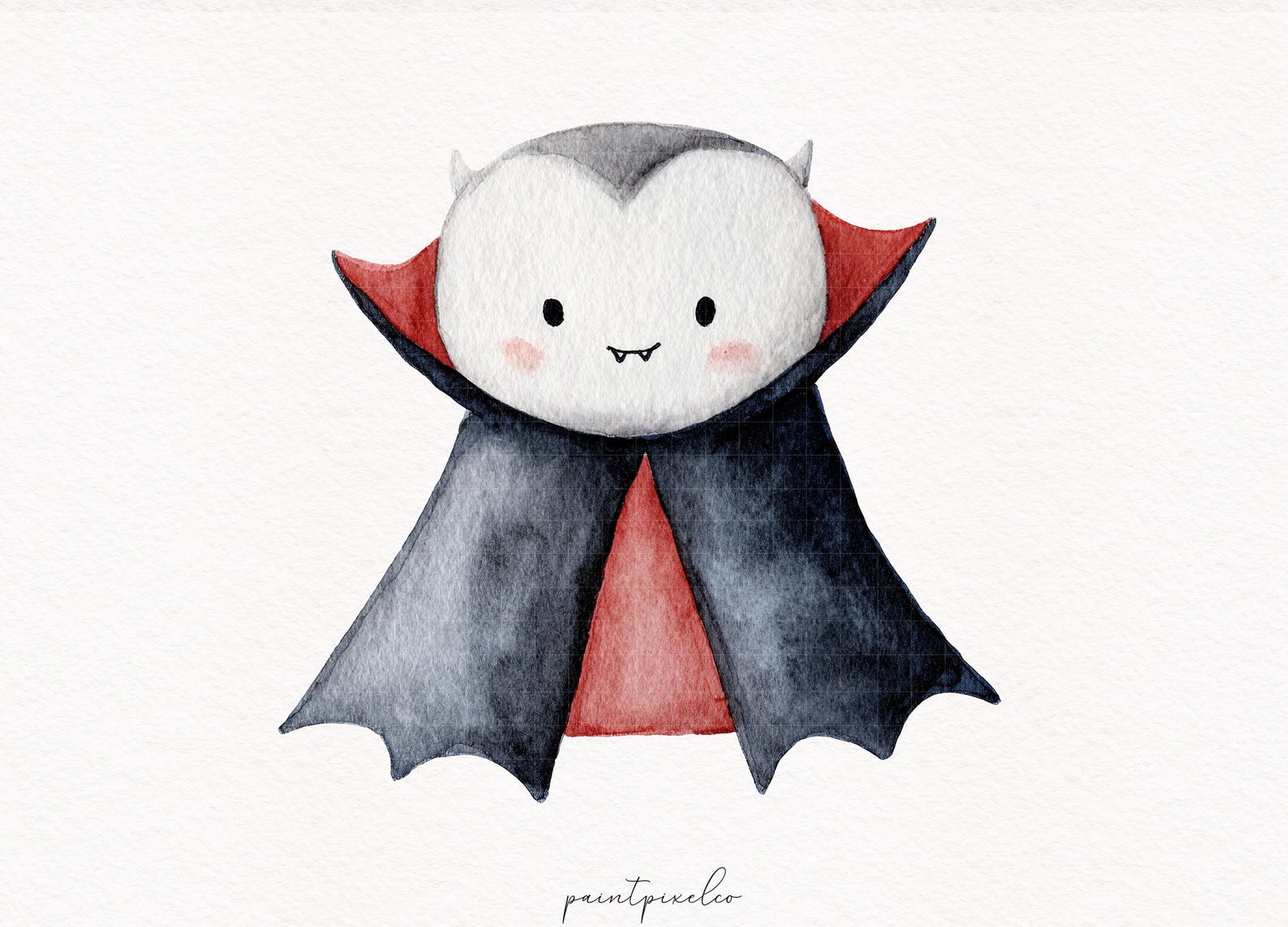 20 Cute Vampire Halloween Clipart Watercolor Spooky Vampires Cute ...