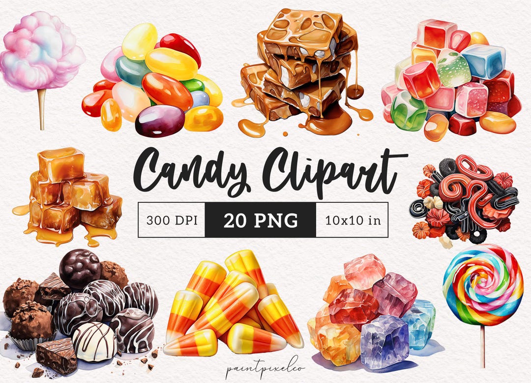 Candy Clipart Sweets PNG Food Graphics Toffee Lollipop Illustration ...