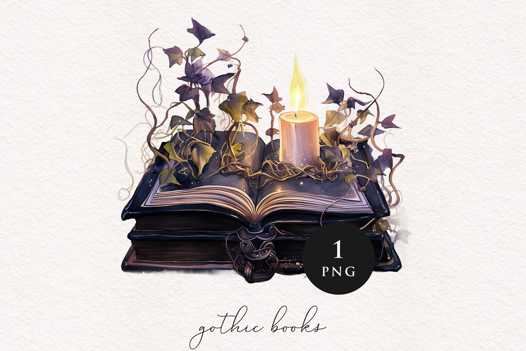 Gothic Open Book PNG Clipart Old Dark Magic Spell Supernatural ...