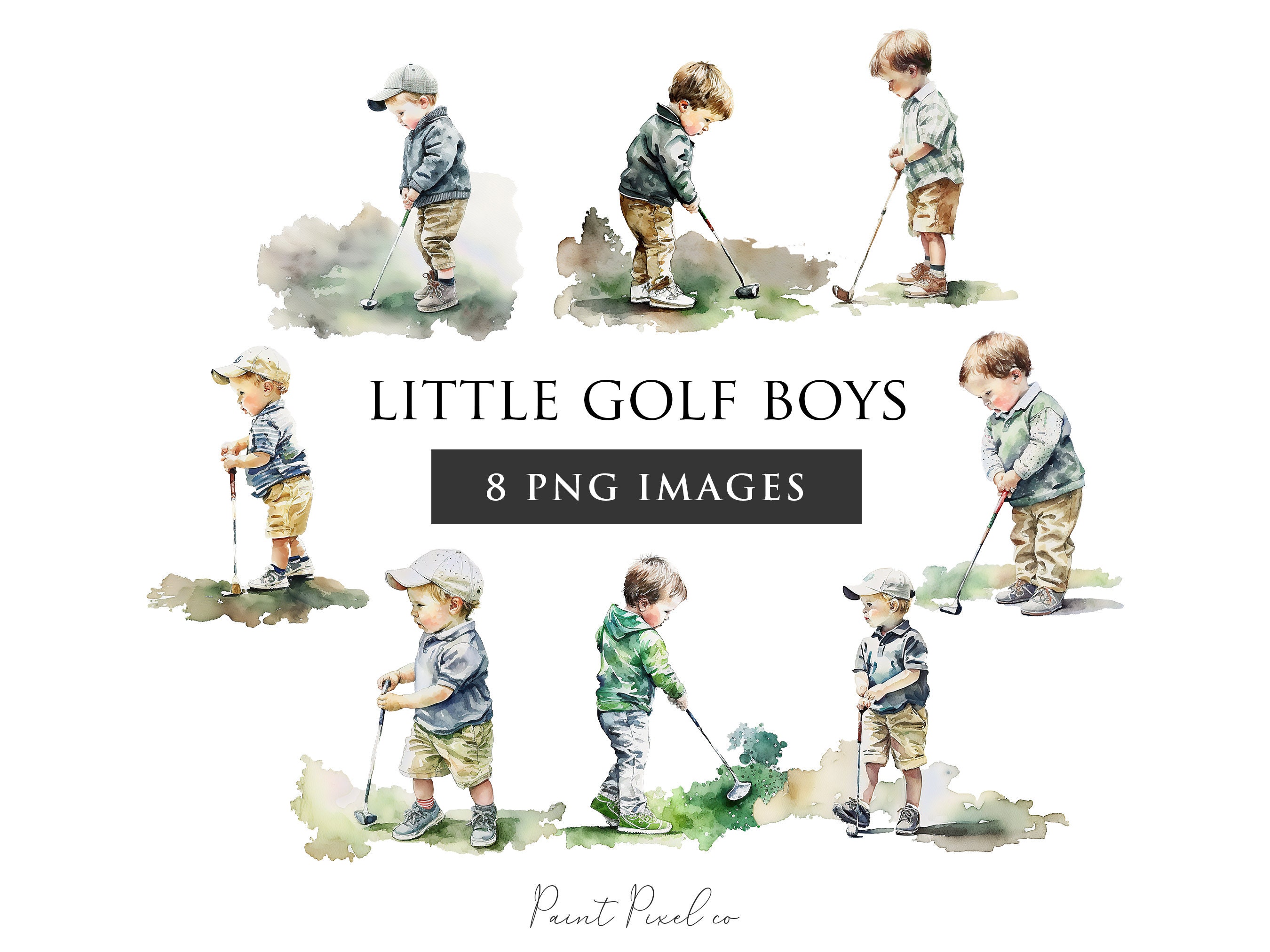 Golf PNG Watercolor Golf Boy Clipart Golf Ball Golf Bag Golf Course ...