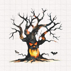 9 Spooky Tree PNG Halloween Tree Clipart Whimsical Spooky Trees Twisted ...