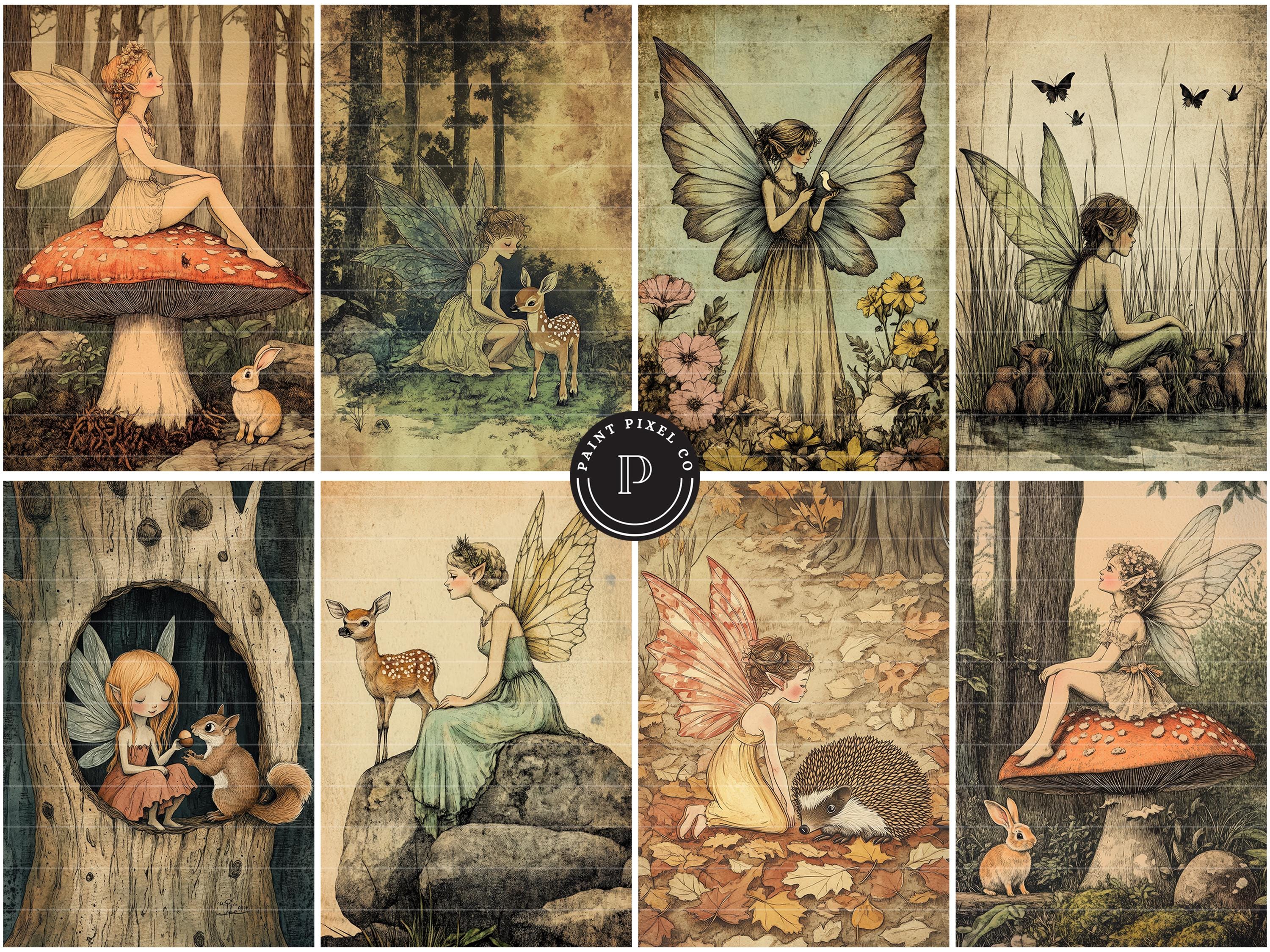 Fairy Ephemera Junk Journal Printable Old Fantasy Digital Pages Magic ...