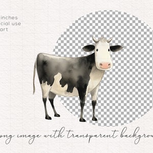 Boho Farm Animals PNG Clipart Watercolor Barn Animals Cow PNG Pig ...