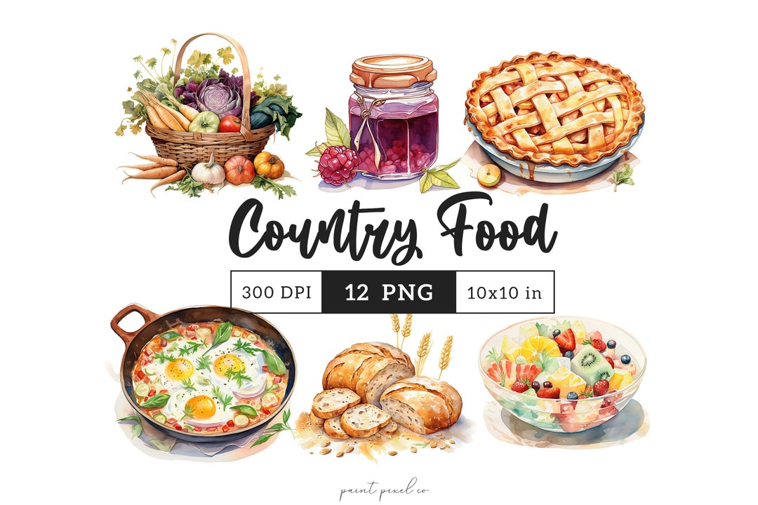 Rustic Food Clipart PNG Farm House Country Cottagecore Clip Art High ...