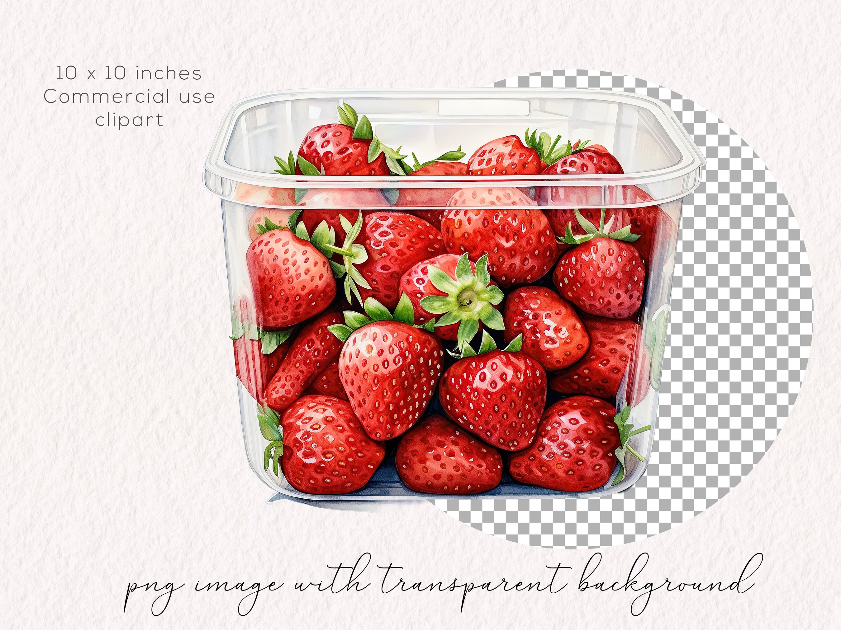 Grocery Strawberries PNG Fruits Clip Art Berry High Quality - Etsy