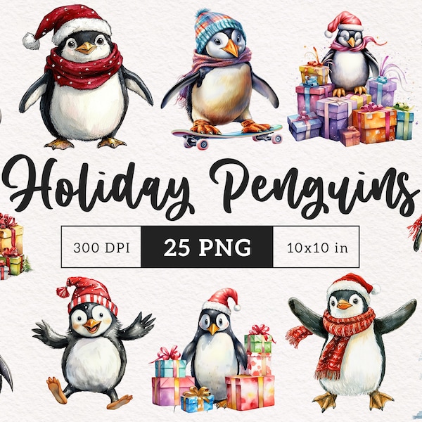 Penguin Clipart - Etsy