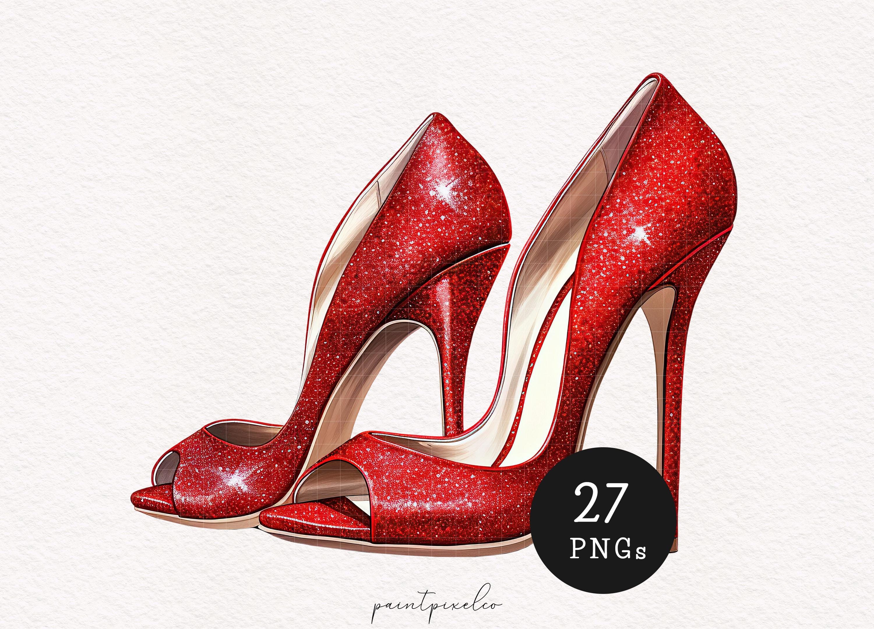 High Heels Clipart Glittery Stilettos PNG Glam Girl Luxury Pumps Prom ...