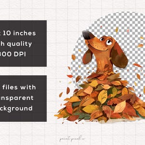 Quirky Dachshund Clipart Dash PNG Whimsical Puppy Sublimation Clip Art ...
