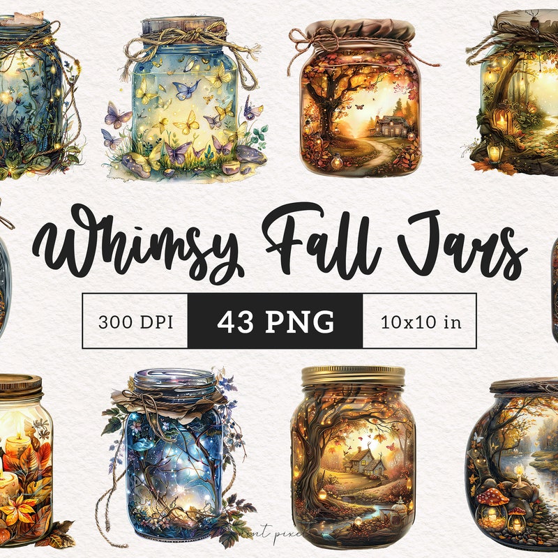 Fall Jar Decor - Etsy