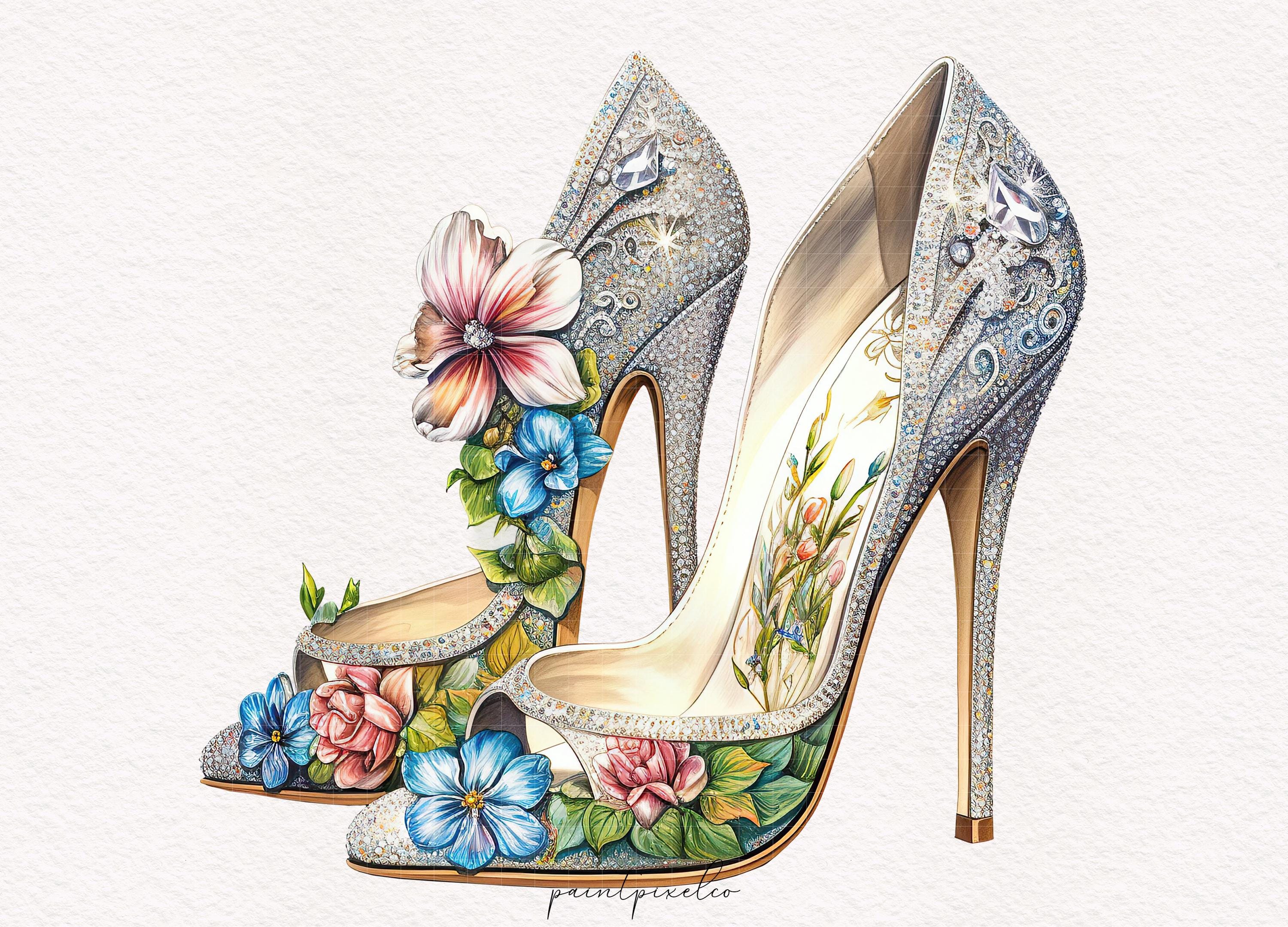 High Heels Clipart Glittery Stilettos PNG Glam Girl Luxury Pumps Prom ...