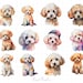 Dog Breeds Clipart PNG Watercolor Pup Clipart Puppy Pet Lover Clip Art ...