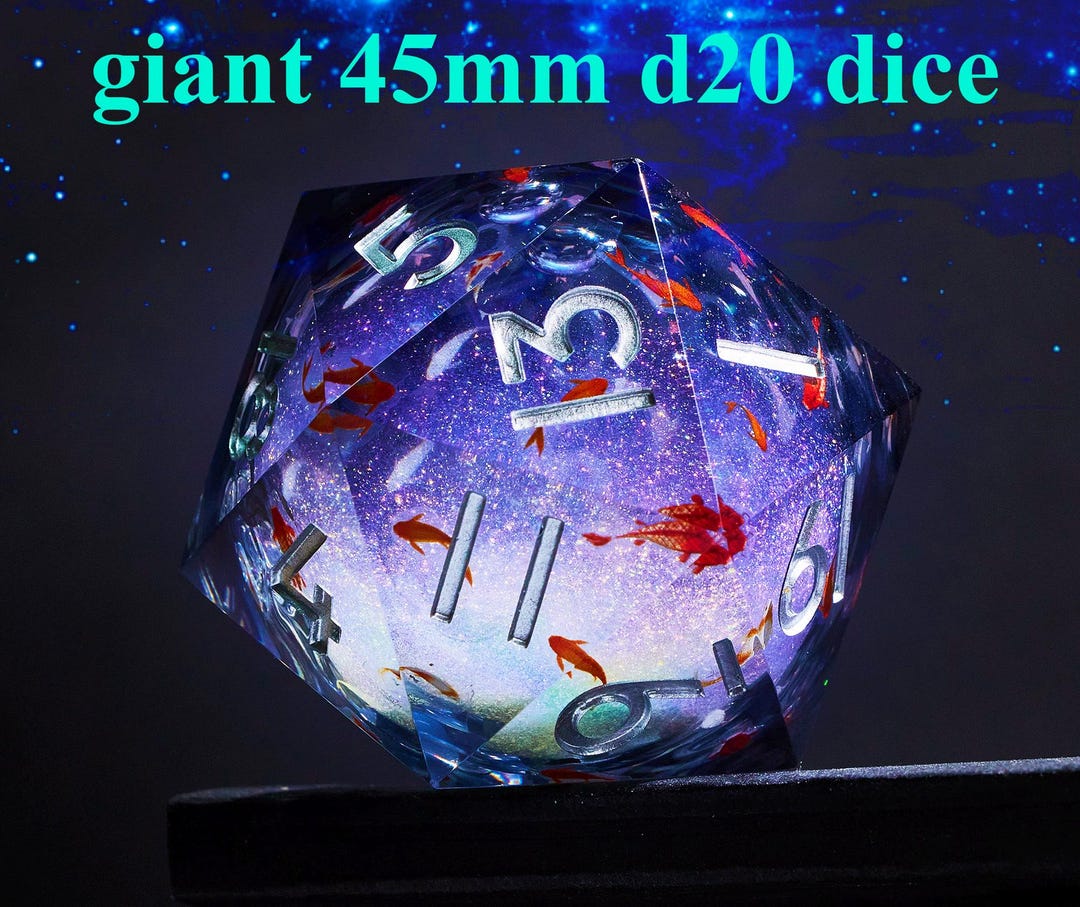 Giant D20 Liquid Core Dnd Dice Perfect for Rpgs Gifts, D&D Dice Set ...