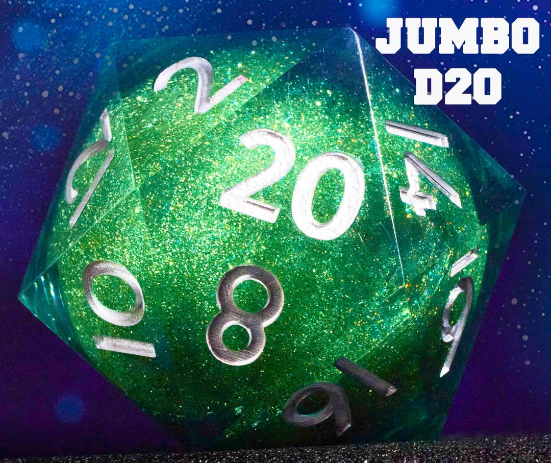 Amazing Large D20, Liquid Core Dice D20 for Magic the Gathering, DND ...