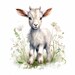 10 Baby Goat Clipart Set Digital Watercolor Painting Farm Animal Clip ...
