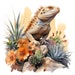 Bearded Dragon Lizard Watercolor Clipart Bundle Reptile Graphics Animal ...