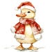 10 Funny Christmas Duck Clipart Set Digital Watercolor Painting Festive ...