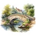 10 Cobblestone Bridge Summer Clipart, Digital Watercolor Painting ...