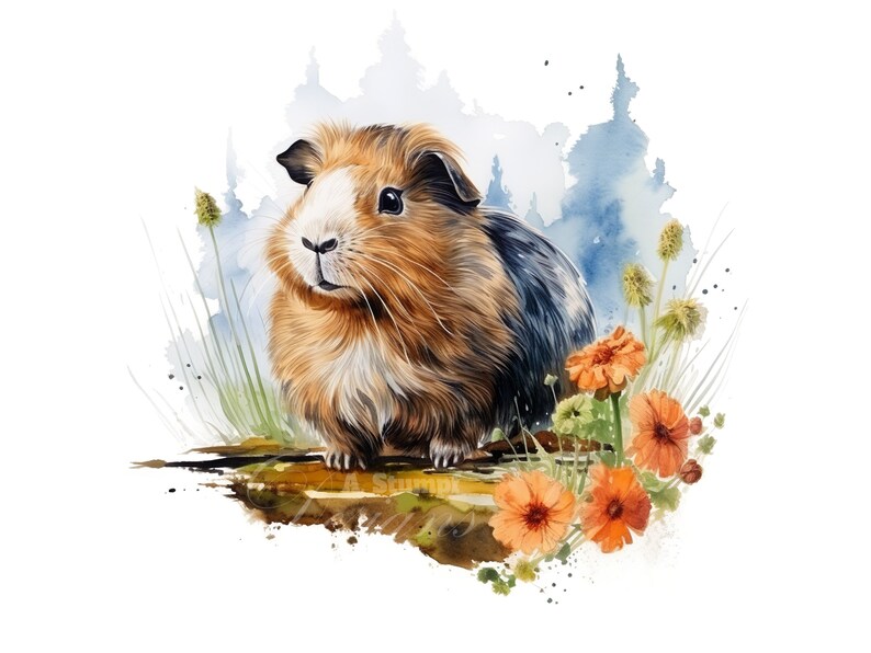 Guinea Pig Clipart Set 10 High Quality Jpgs, Pet Graphics, Printable ...