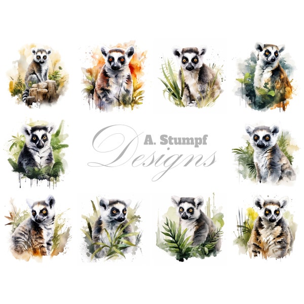 Lemur Print - Etsy