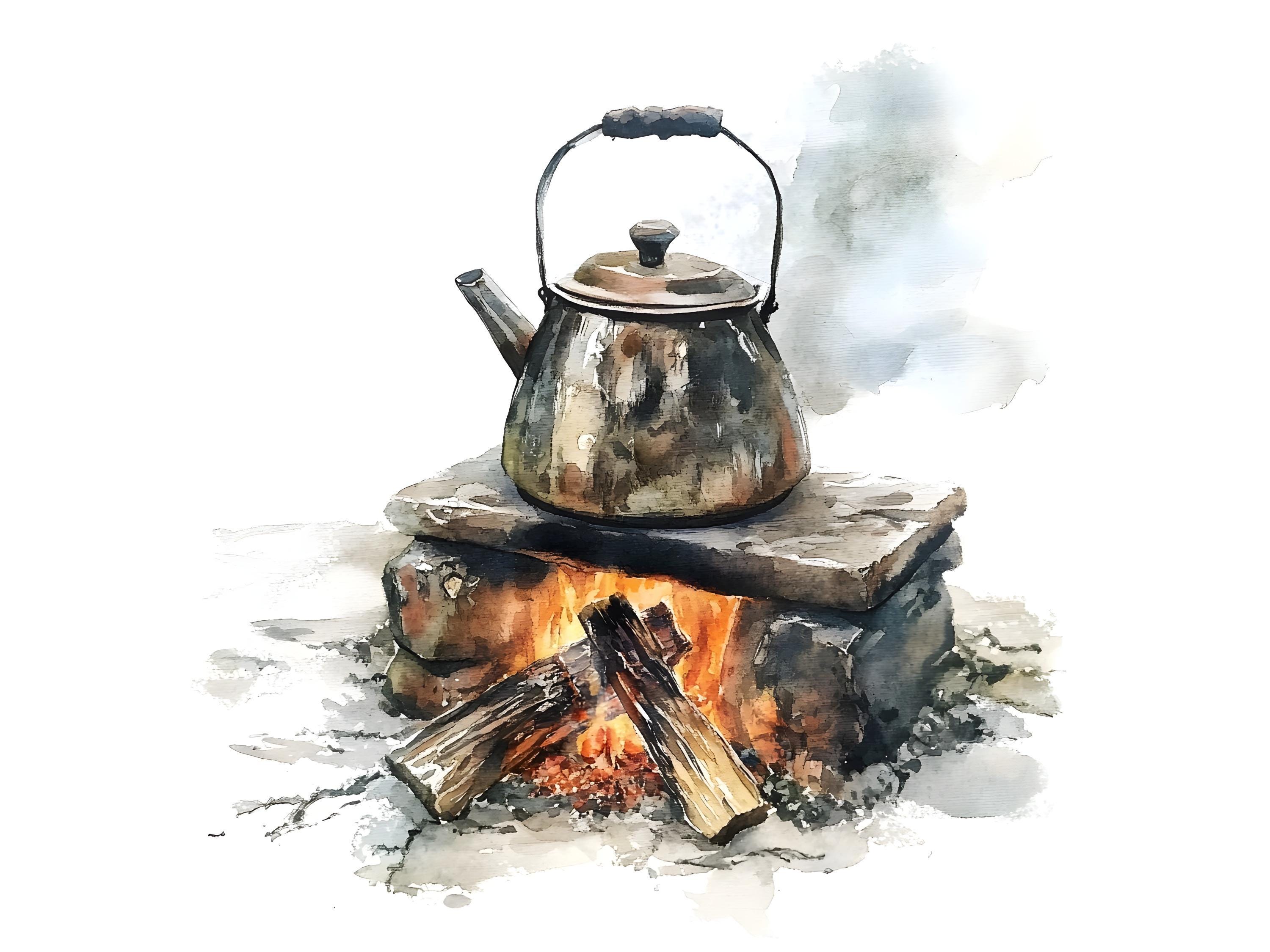 10 Medieval Rustic Kettle Campfire Cooking Clipart Set Digital ...
