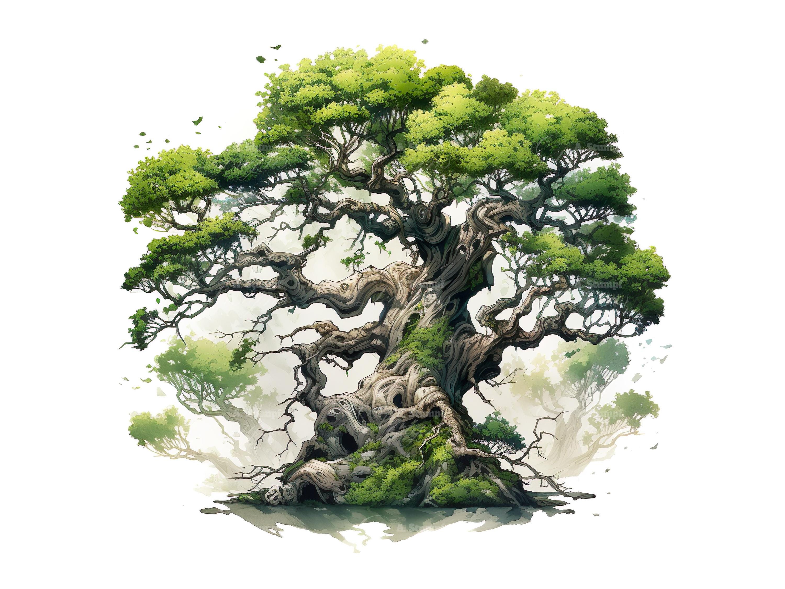 10 Mythical Tree Clipart Set Fantasy Tree Images Enchanted Forest ...