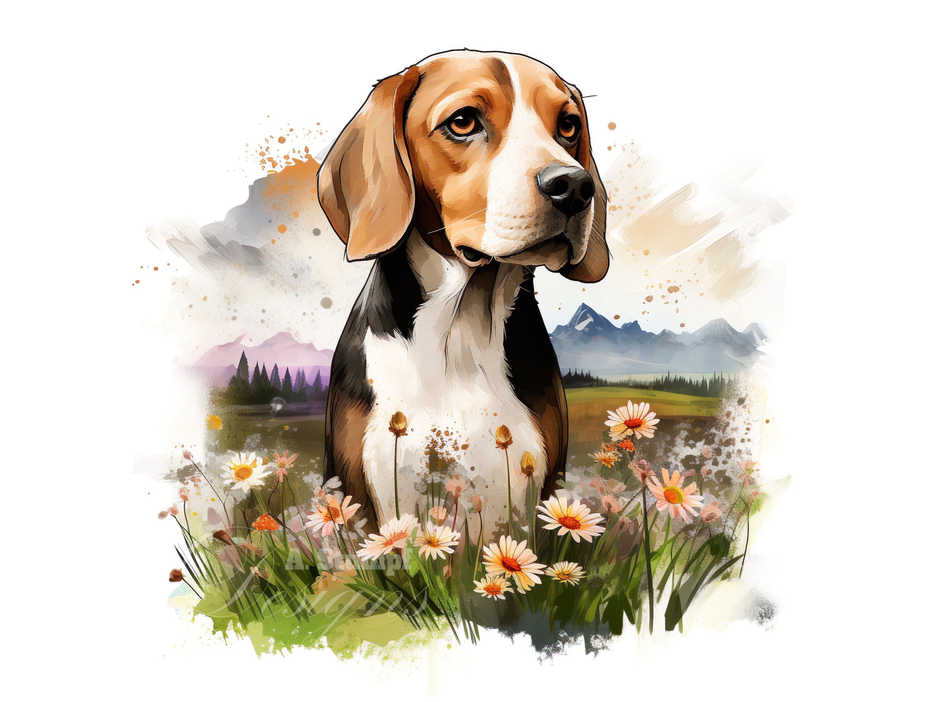 Beagle Clipart - 10 High Quality Jpgs - Digital Download - Card Making ...
