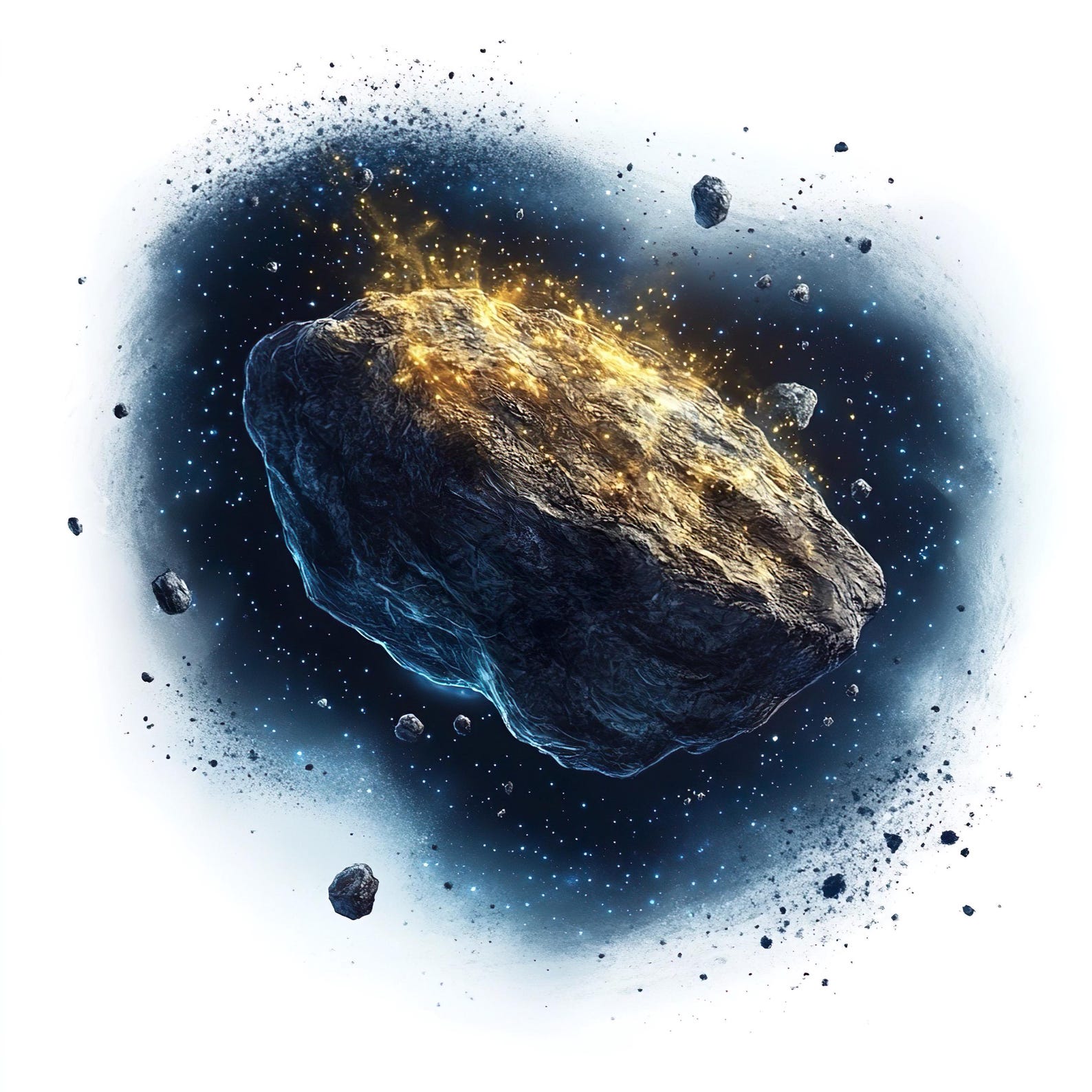 10 Asteroid Clipart Set Digital Watercolor Painting Cosmic Illustration ...