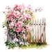 10 Garden Fence in Spring Clipart Set Digital Watercolor Floral Border ...