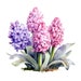 10 Hyacinth Spring Flowers Clipart Set, Blooming Digital Watercolor ...