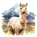 10 Alpaca Clipart Set, Digital Watercolor Paintings, Farm Animal ...