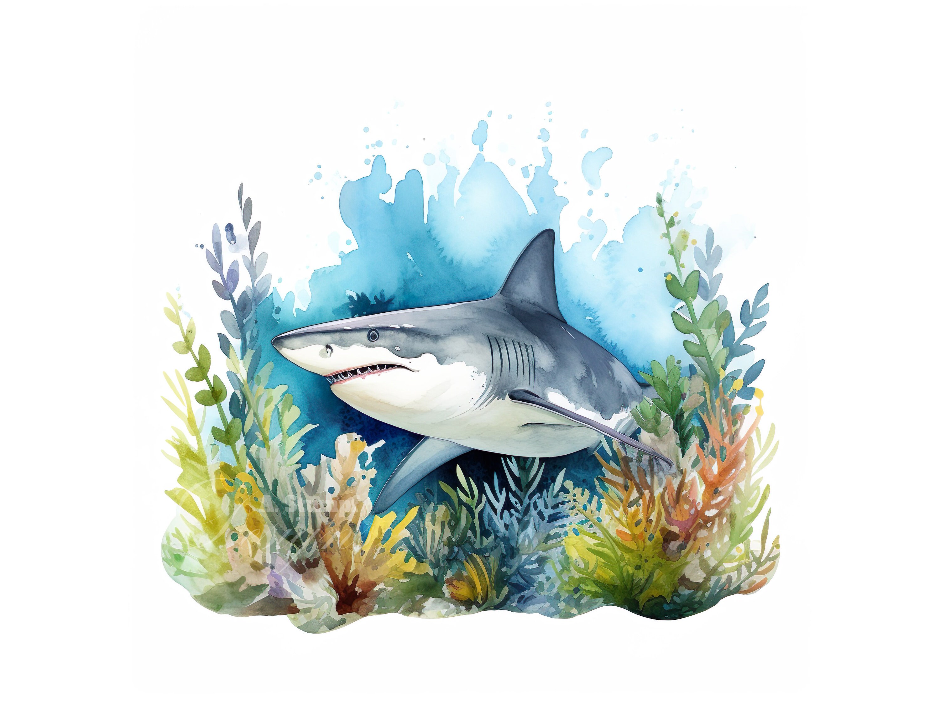 Shark Clipart Set Print Pictures Shark Lovers Gift Idea Printable ...
