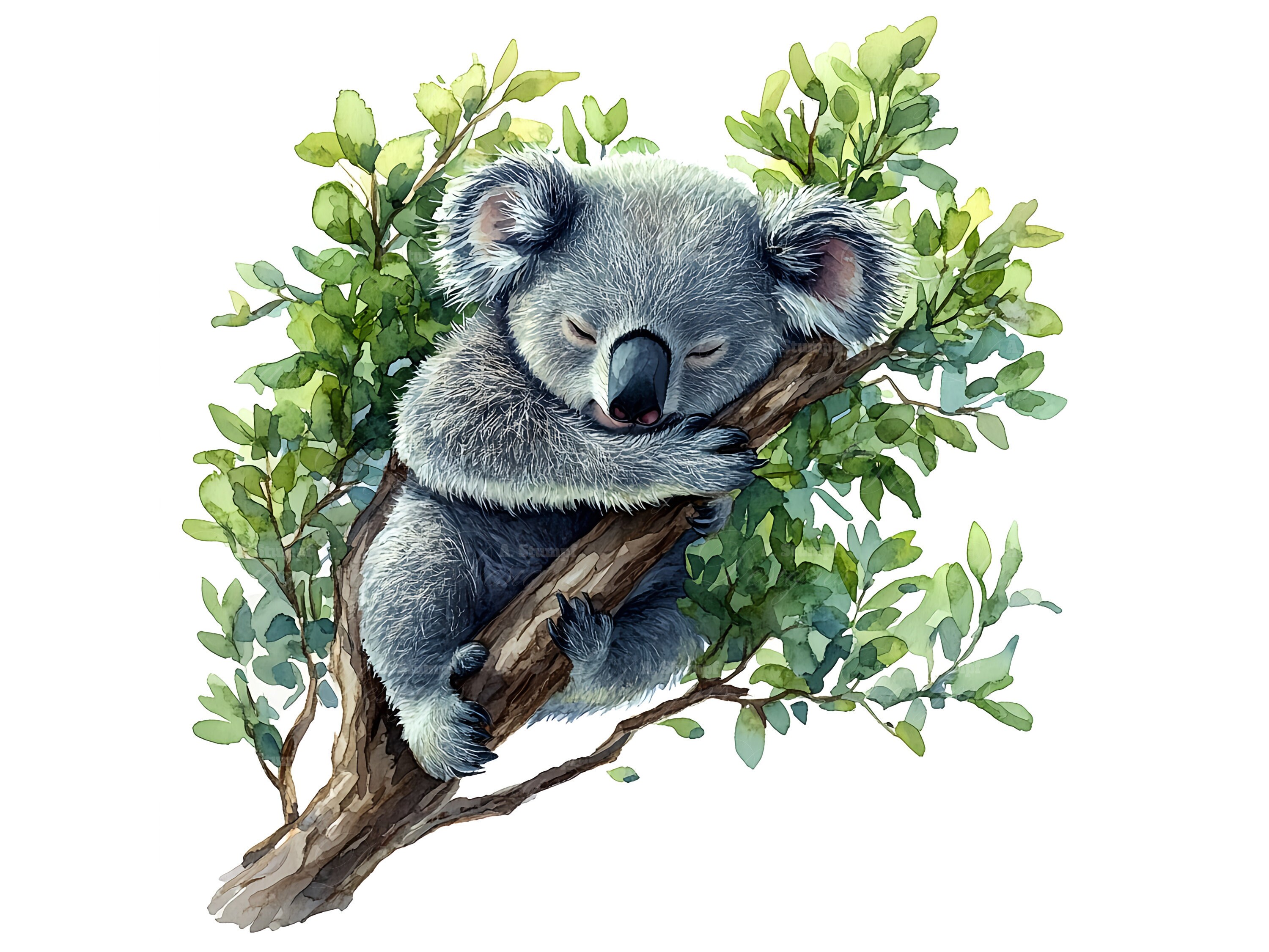 10 Koala Bear Clipart Set Digital Watercolor Painting Australian ...
