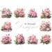 Pink Roses Clipart Set, Digital Watercolor Floral Art, Flower Graphic ...