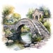 10 Cobblestone Bridge Summer Clipart, Digital Watercolor Painting ...