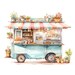 10 Street Food Cart Truck Clipart Set Digital Watercolor Painting ...