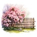 10 Garden Fence in Spring Clipart Set Digital Watercolor Floral Border ...