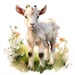 10 Baby Goat Clipart Set Digital Watercolor Painting Farm Animal Clip ...