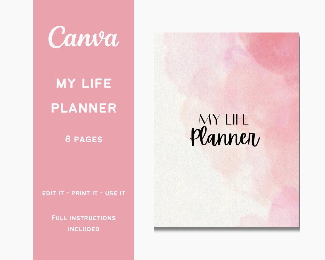 My Life Planner Printable Journal Pages Pretty in Pink Yearly ...