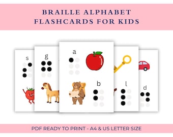 Wooden Braille Alphabet Cards - Etsy UK