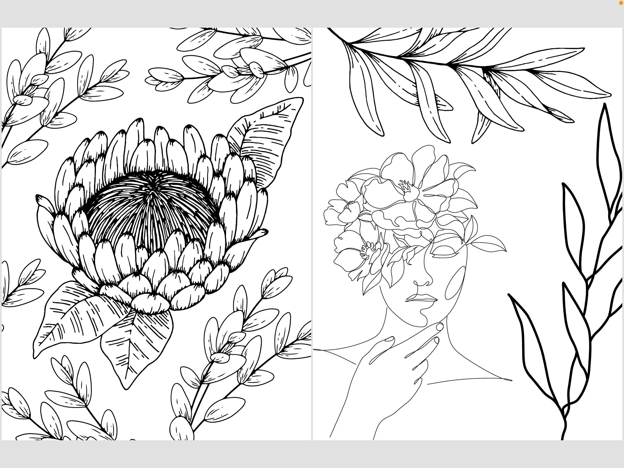 Four Coloring Pages Downloadable and Printable - Etsy