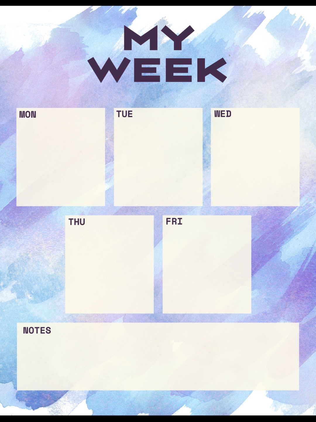 My Week Planner - Etsy