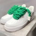 Chunky Laces Emerald Green With Green Tips, 14mm Thickness Cotton Rope ...