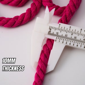 Chunky Laces 10mm Thick Cotton Rope Shoelaces Hot Pink With White Tips ...