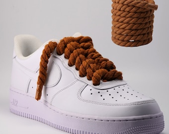 Chunky Laces 10mm Thick Cotton Rope Shoelaces Hot Pink With White Tips ...