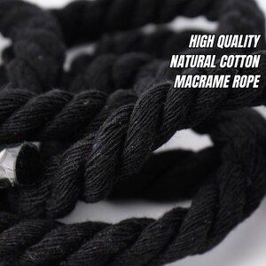 Chunky Laces 10mm Thick Cotton Rope Shoelaces Jet Black With Black Tips ...