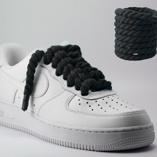 Black Thick Shoe Laces - Etsy UK